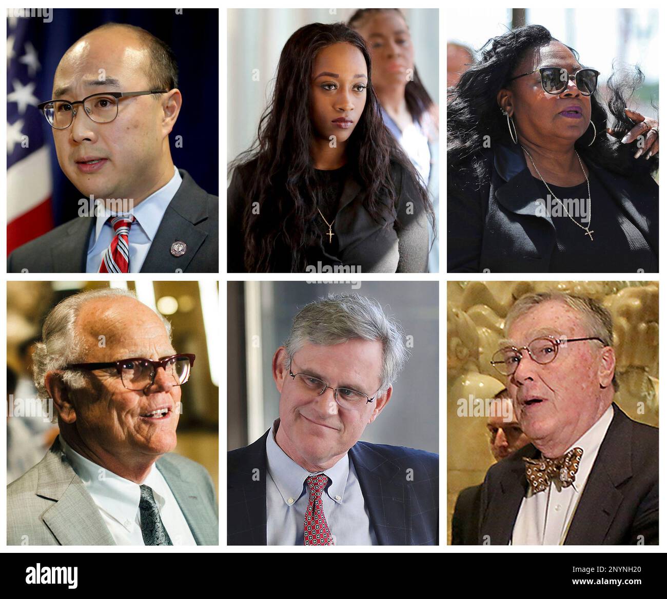 This combination of file photos show key figures in the manslaughter ...
