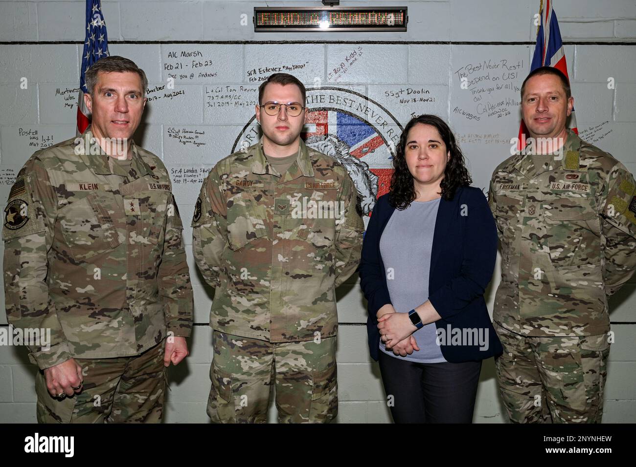 Maj. Gen. John Klein (left), U.S. Air Force Expeditionary Center ...