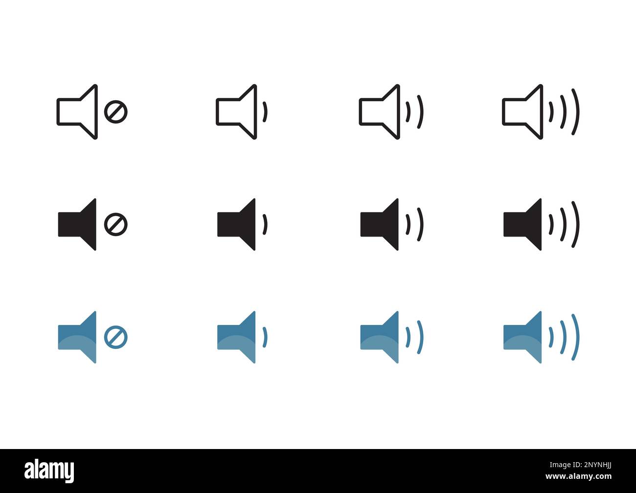 "Speaker Icon, Volume Icon: Vector Audio Symbols Stock Vector Image ...