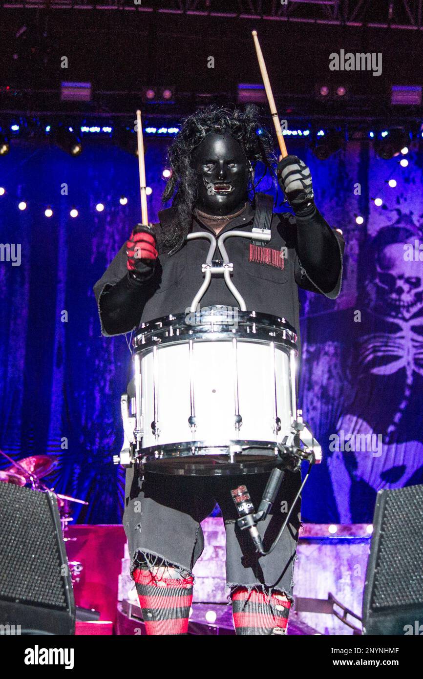 Shawn "Clown" Crahan of Slipknot performs at Champions Square on April ...