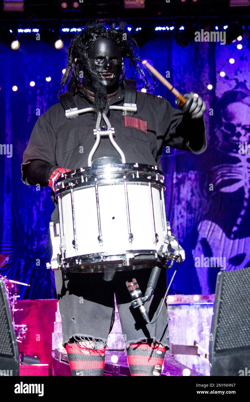 Shawn "Clown" Crahan of Slipknot performs at Champions Square on April ...