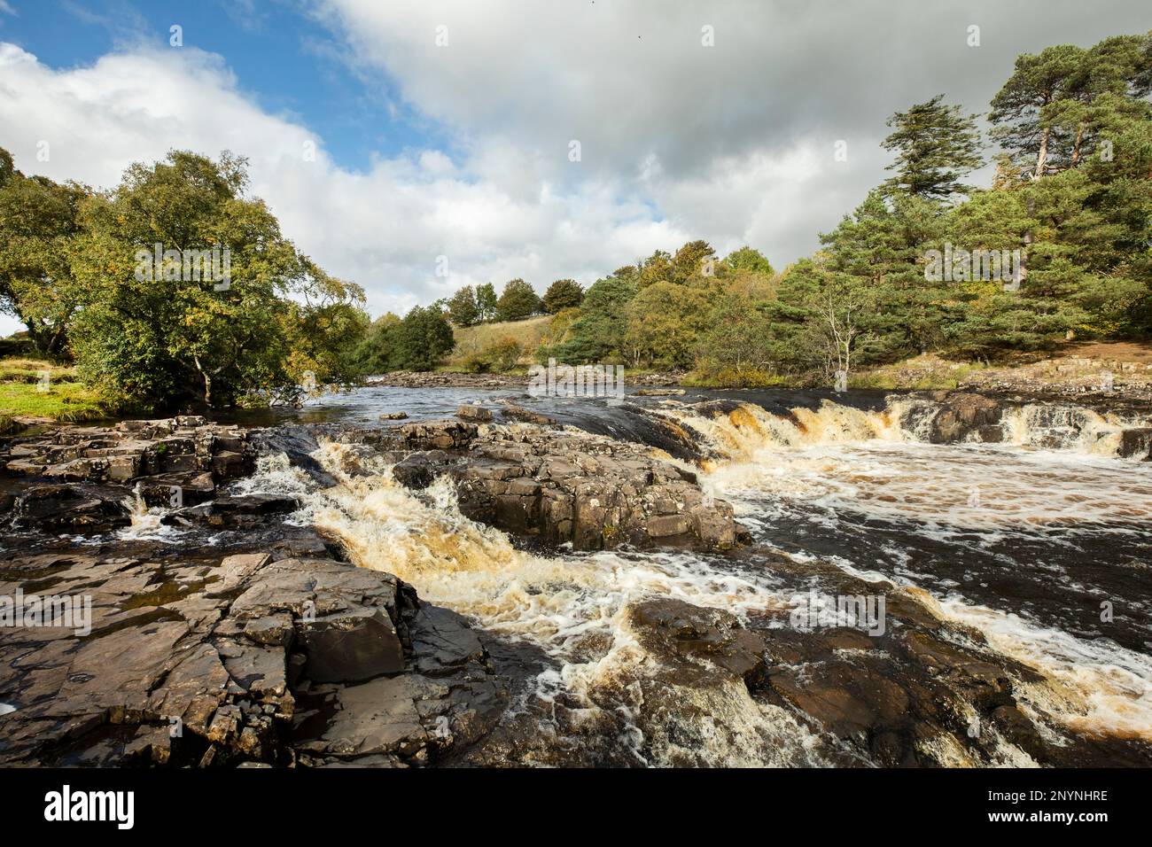 Low Force Waterfall near Middleton in Teesdale County Durham. The ...