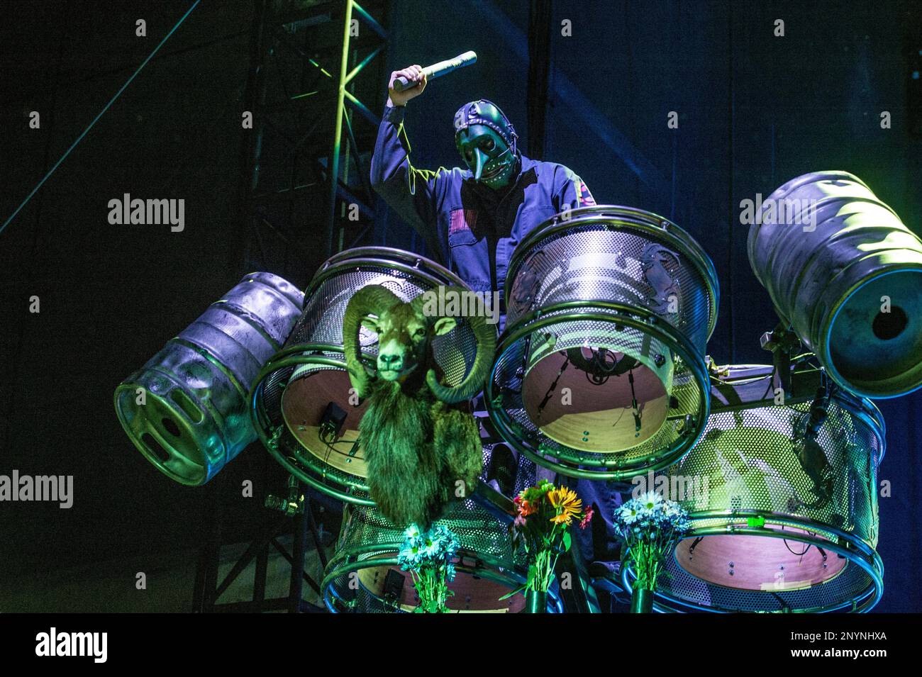 Craig Jones of Slipknot performs at Champions Square on April 30, 2015 ...