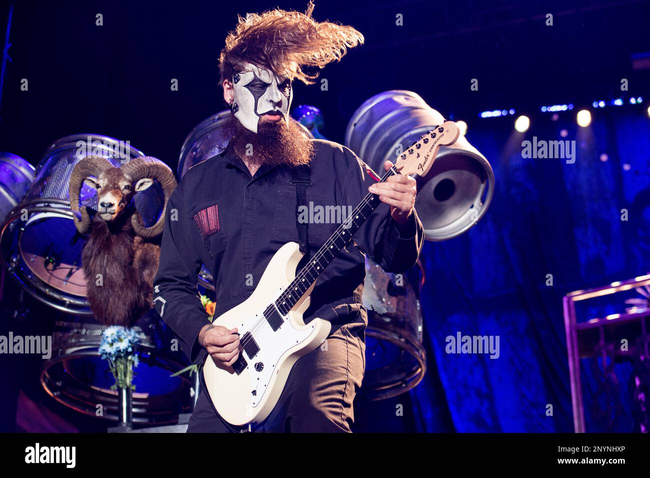 Jim Root of Slipknot performs at Champions Square on April 30, 2015, in ...