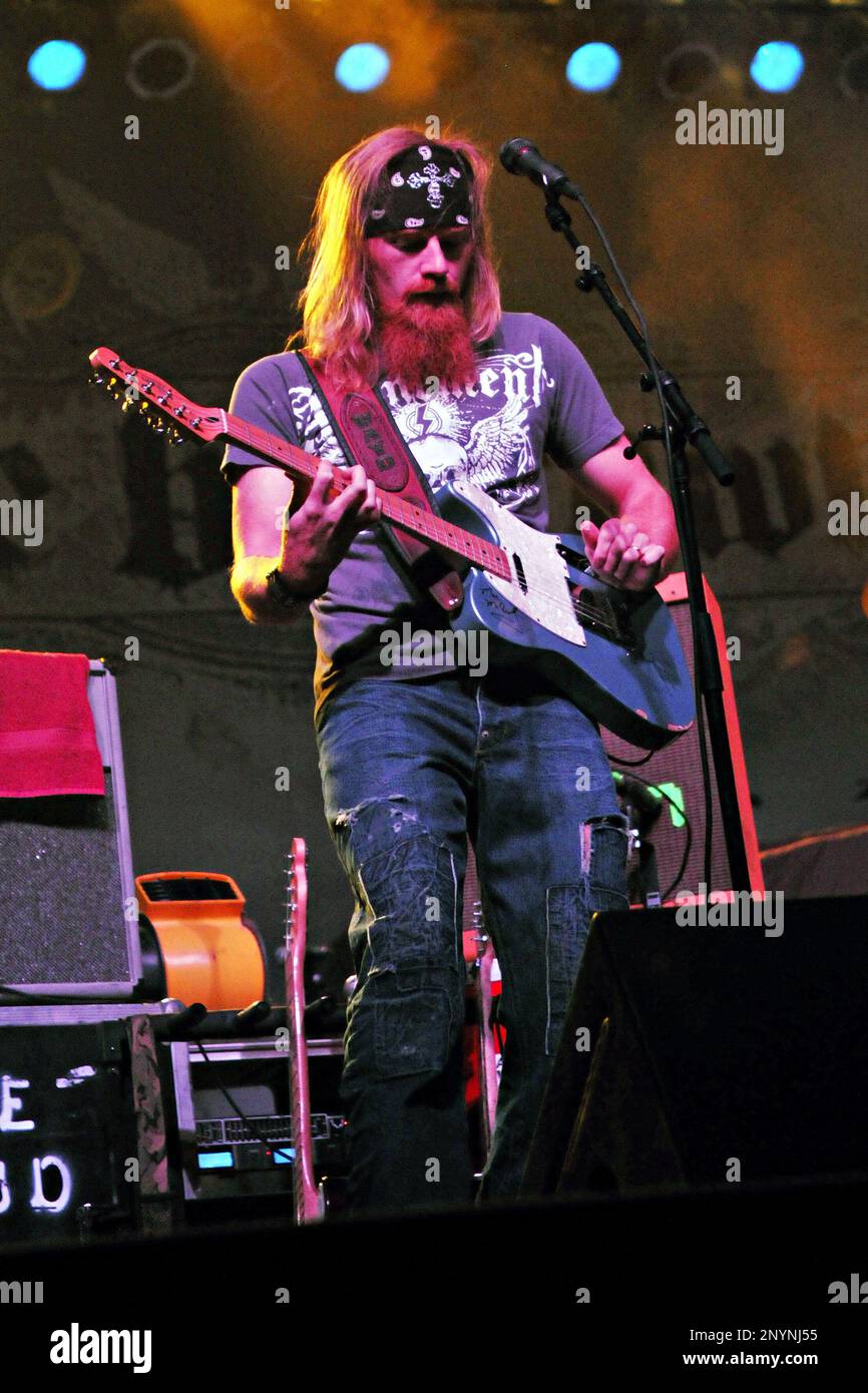 Musicians perform with Jamey Johnson at the Ohio Expo Center on Aug. 2 ...
