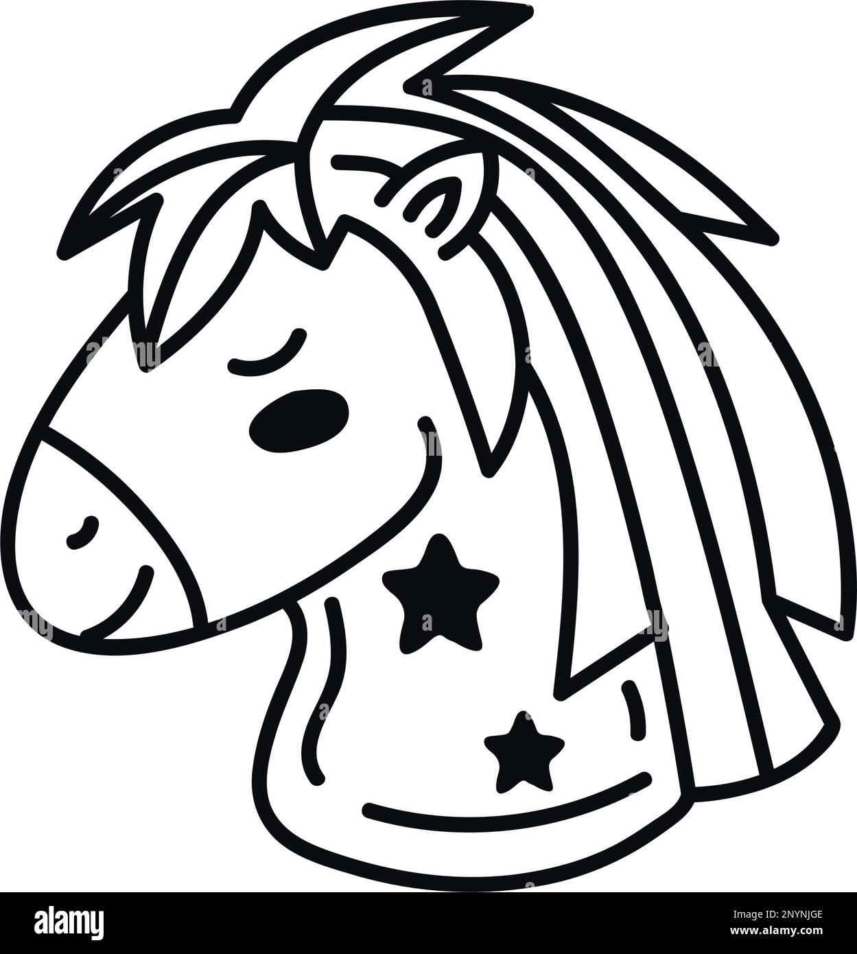 little pony horse doodle Stock Vector Image & Art - Alamy