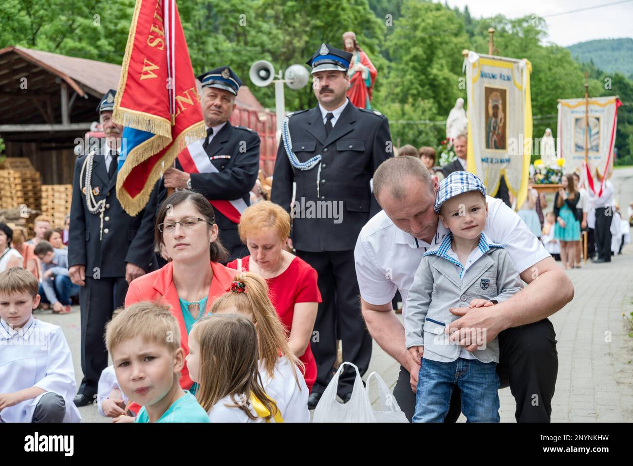 Corpus Christi celebration in Wieprzec, Gorals (Polish highlander ...