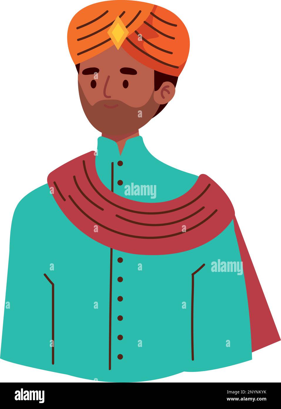 elegant man indian culture Stock Vector Image & Art - Alamy