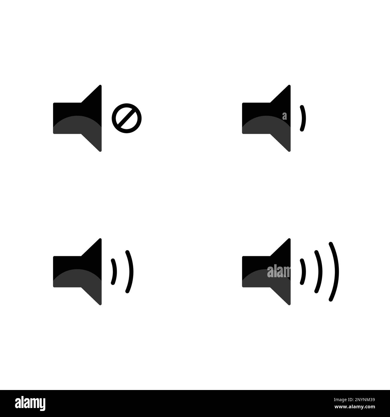 "Speaker Icon, Volume Icon: Vector Audio Symbols Stock Vector Image & Art - Alamy