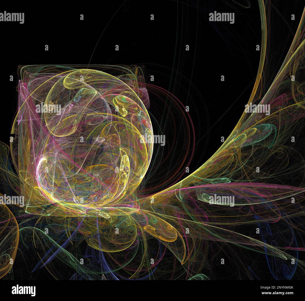image of one Illustration of digital fractal Stock Photo - Alamy