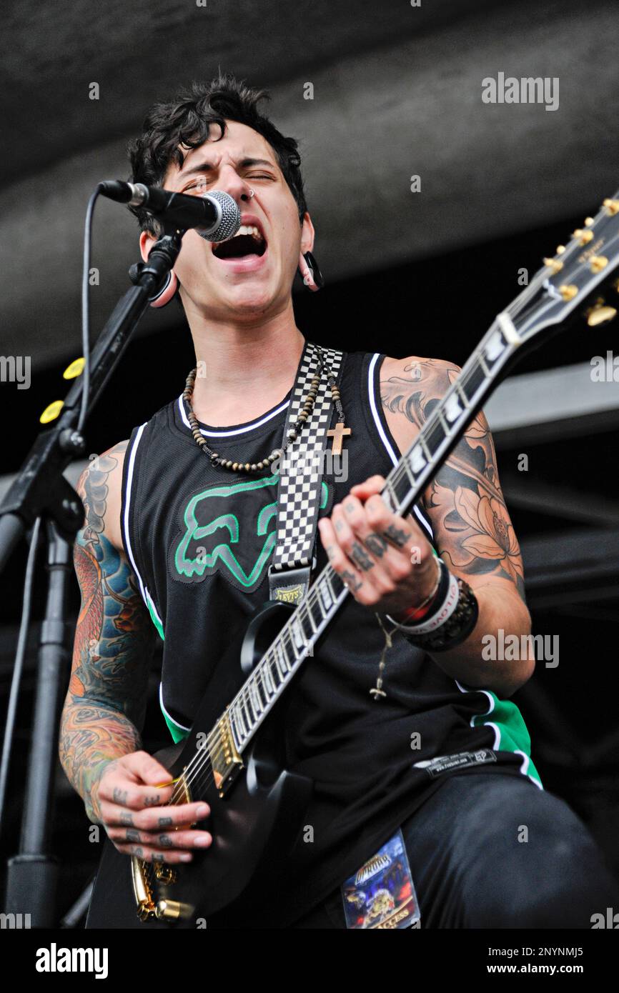 Gabriel Garcia of Black Tide performs during the Uproar Festival at ...