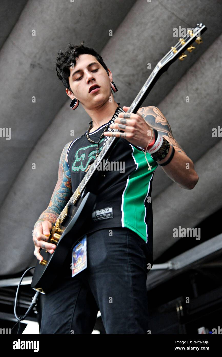 Gabriel Garcia of Black Tide performs during the Uproar Festival at ...