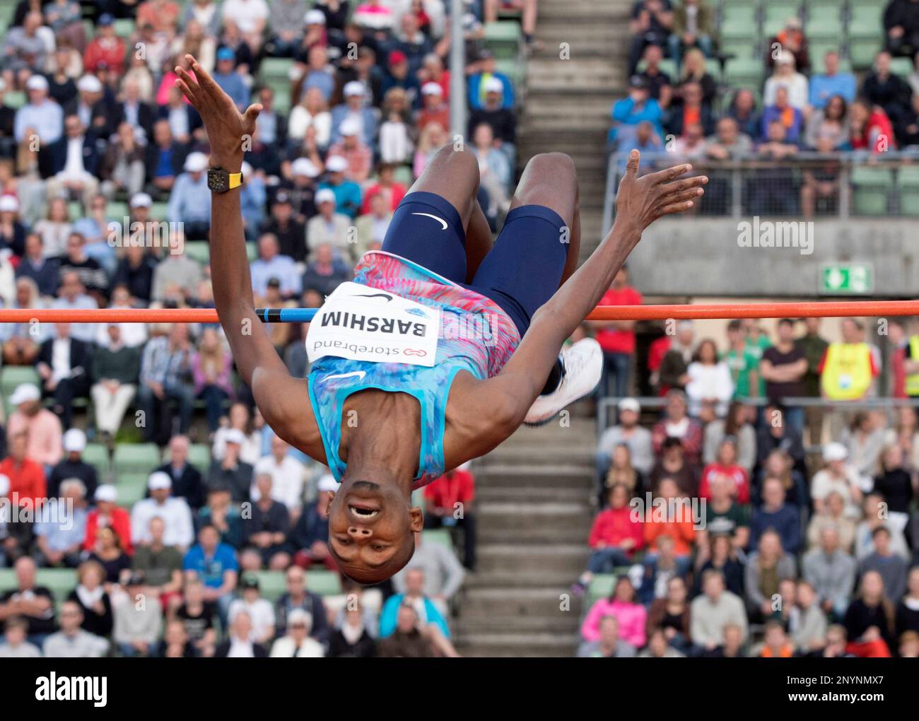 Qatar's Essa Mutaz Barshim competes in the mens high jump at the ...