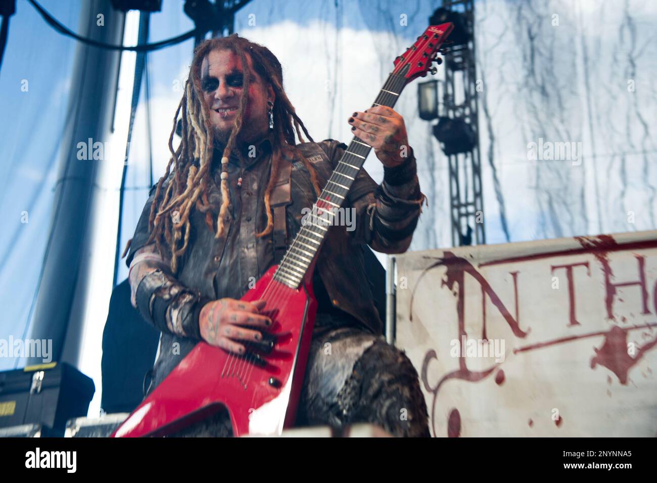 Chris Howorth of In This Moment performs during the Carnival of Madness ...