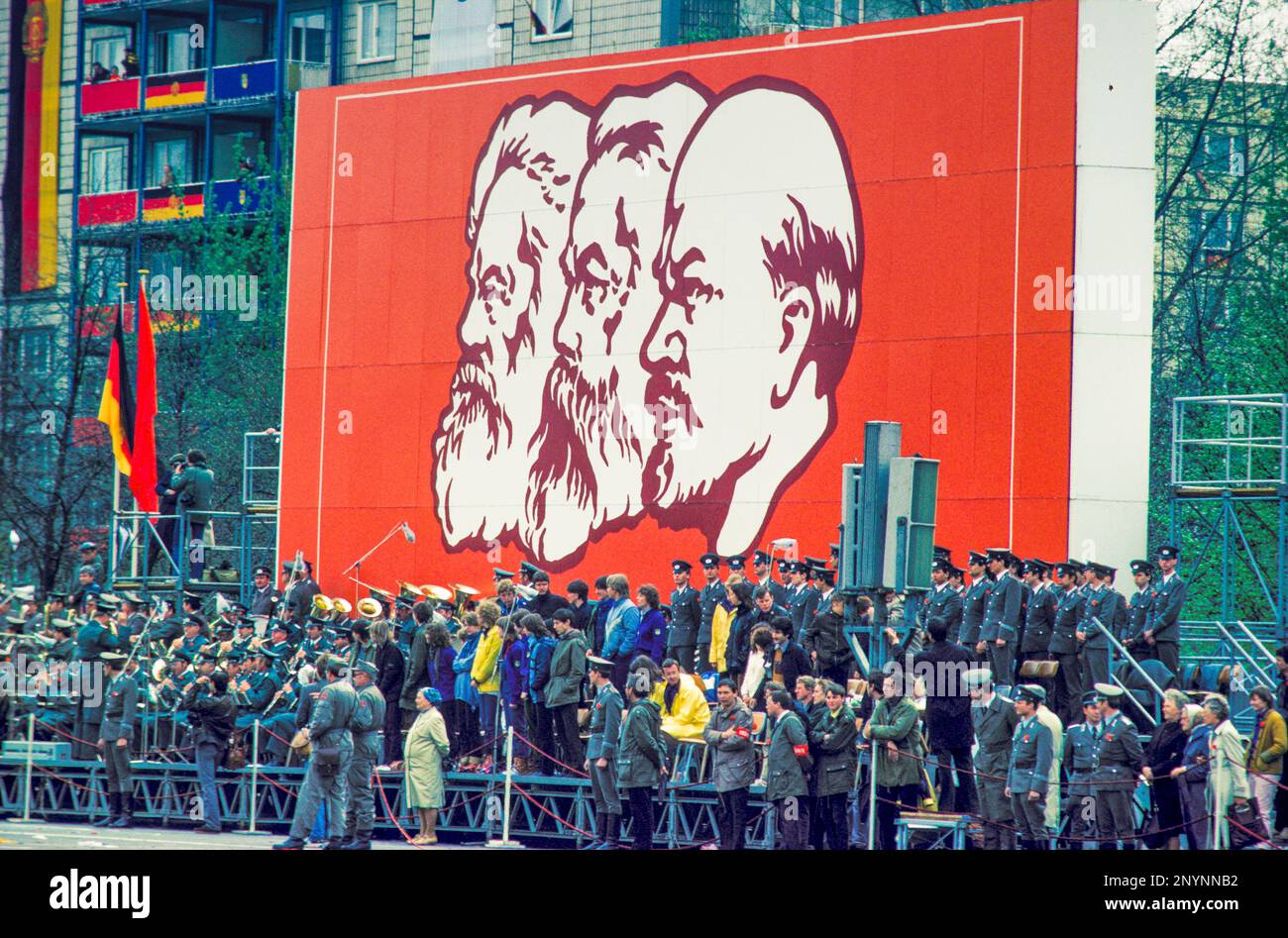 Germany, Berlin; communist parade in East Berlin at the 1st of May ...