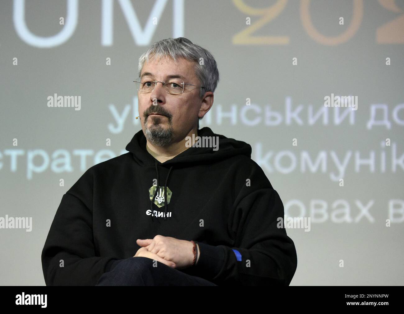 KYIV, UKRAINE - MARCH 2, 2023 - Minister of Culture and Information of Ukraine Oleksandr ...