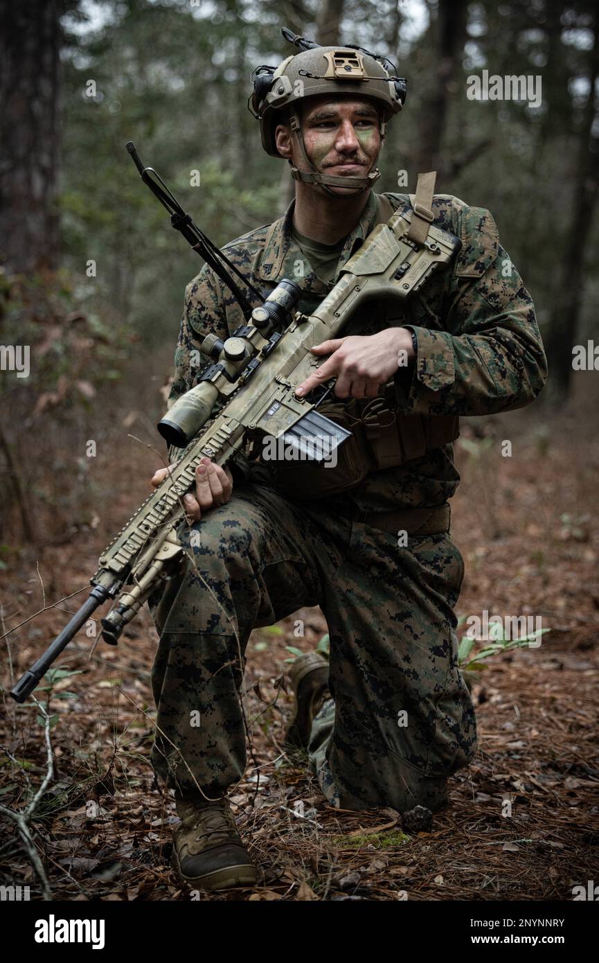A U.S. Marine with 2d Battalion, 2d Marine Regiment, 2d Marine Division ...