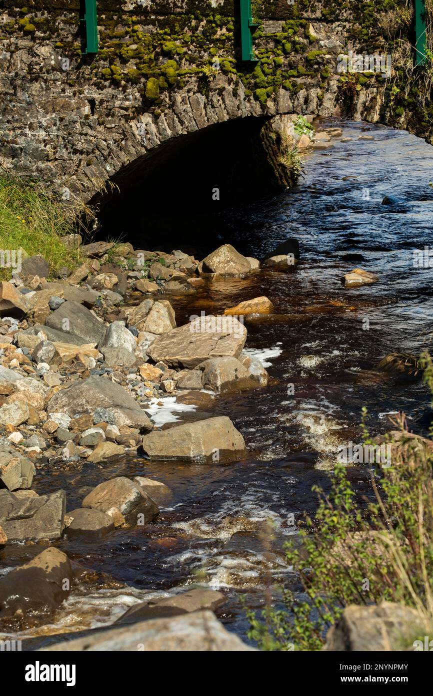 Mill Bridge crossing the young River South Tyne above Garrigill near ...