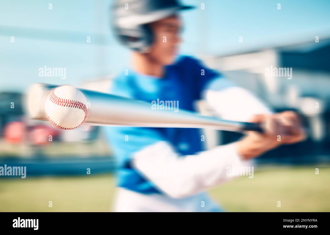 Baseball, game and man with training, speed and outdoor for exercise ...