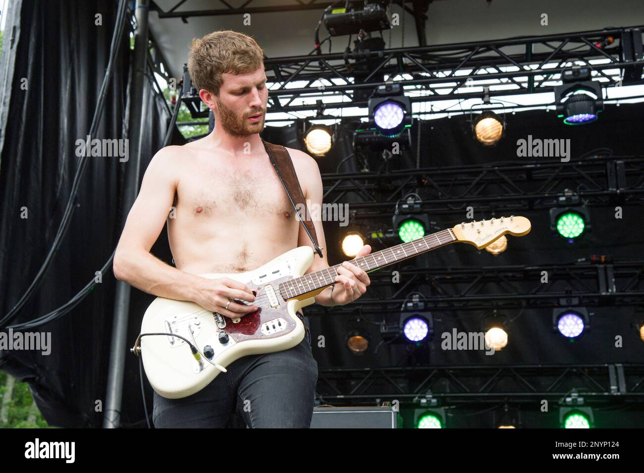 Joff Oddie of Wolf Alice performs during the Firefly Music Festival on ...