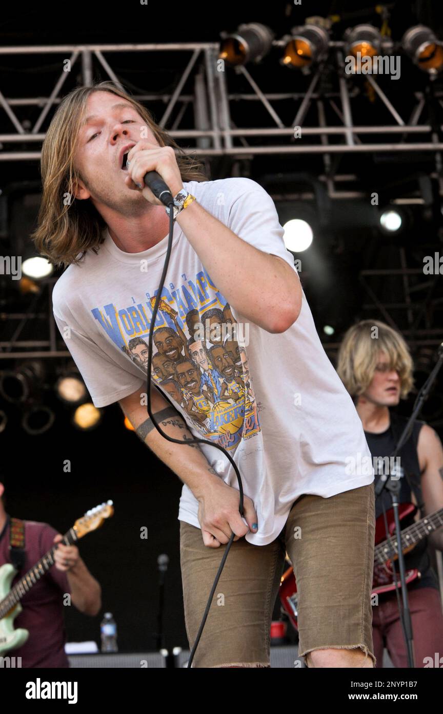 Matthew Shultz of Cage the Elephant performs during the Hangout Music ...