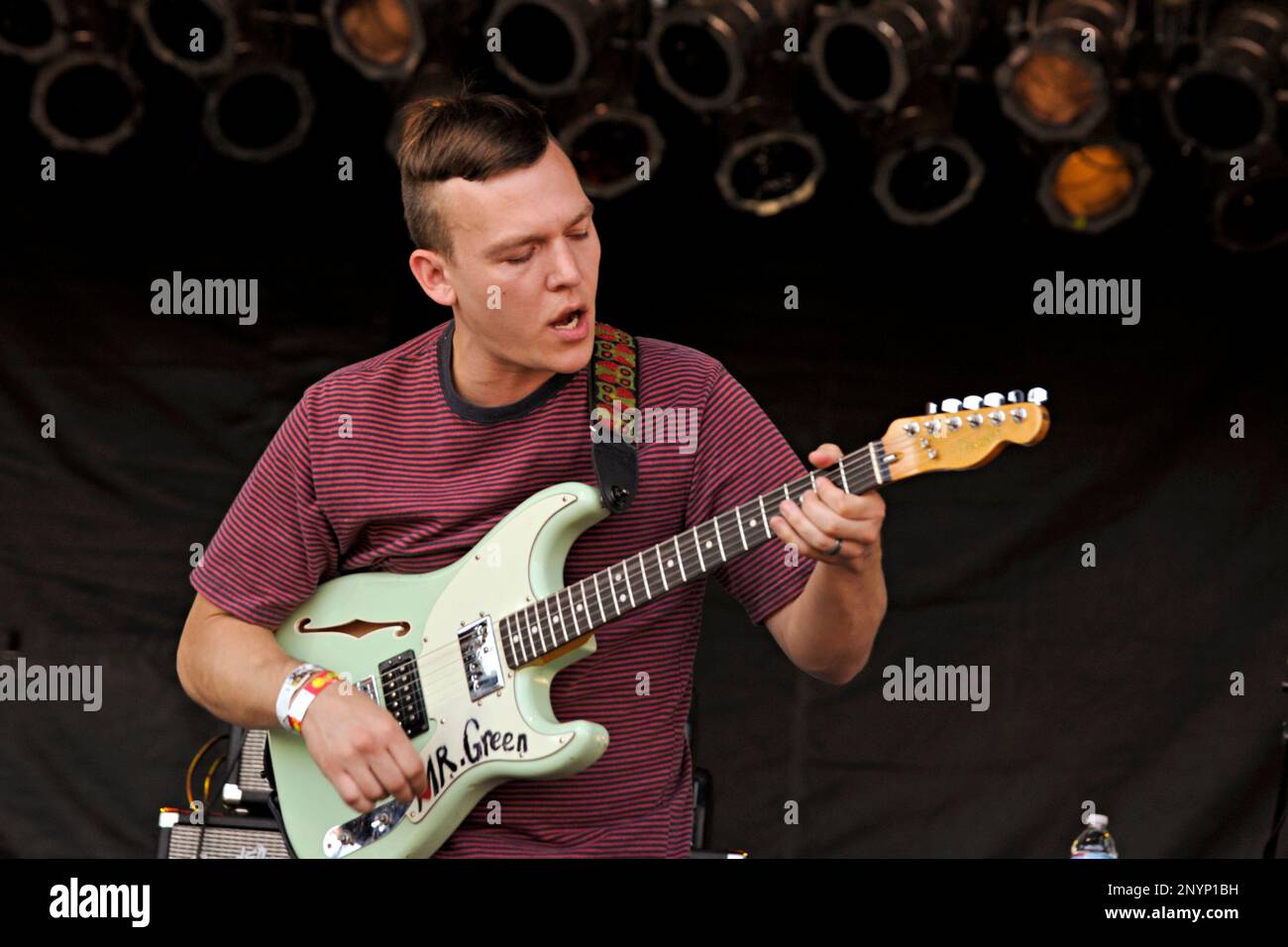 Brad Shultz of Cage the Elephant performs during the Hangout Music ...