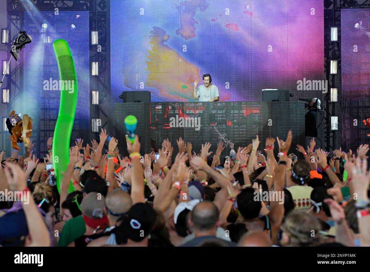 Kaskade performs during the Hangout Music Festival on May 19, 2012, in ...