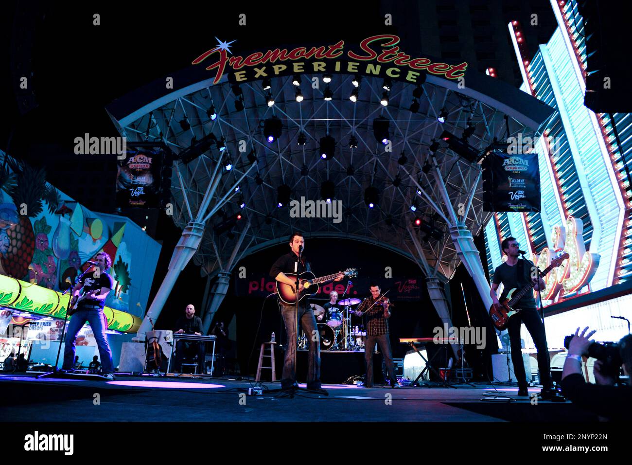 Easton Corbin performs during the ACM Concerts at Fremont Street ...