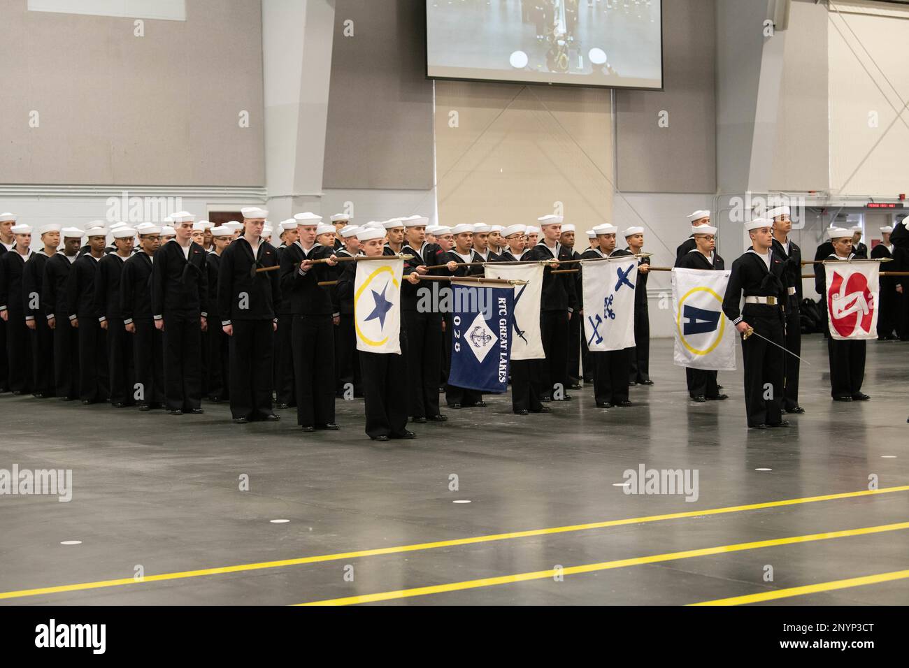 Pass in Review at U.S. Navy Recruit Training Command. More than 40,000 ...