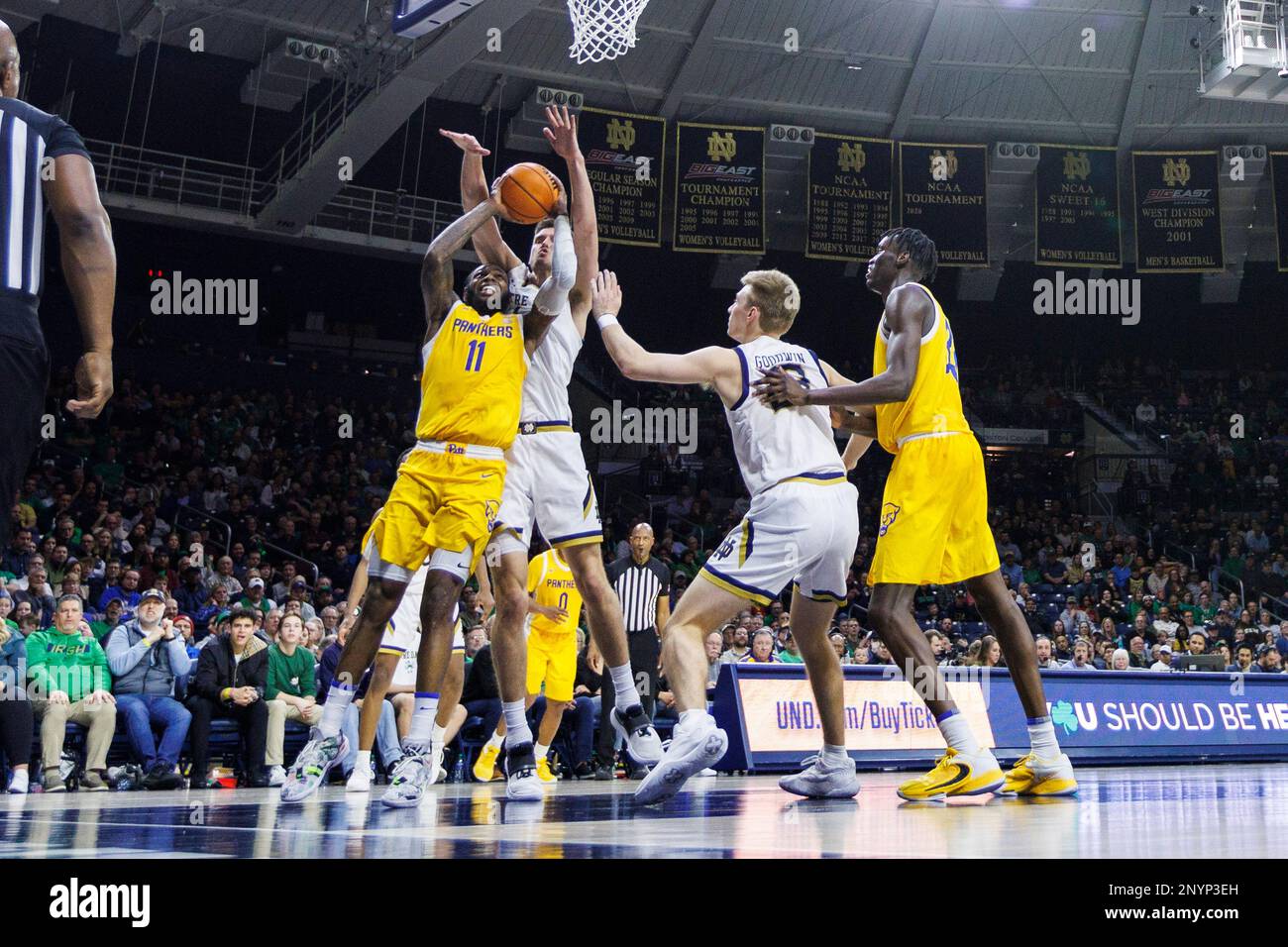 South Bend, Indiana, USA. 01st Mar, 2023. Pittsburgh guard Jamarius ...