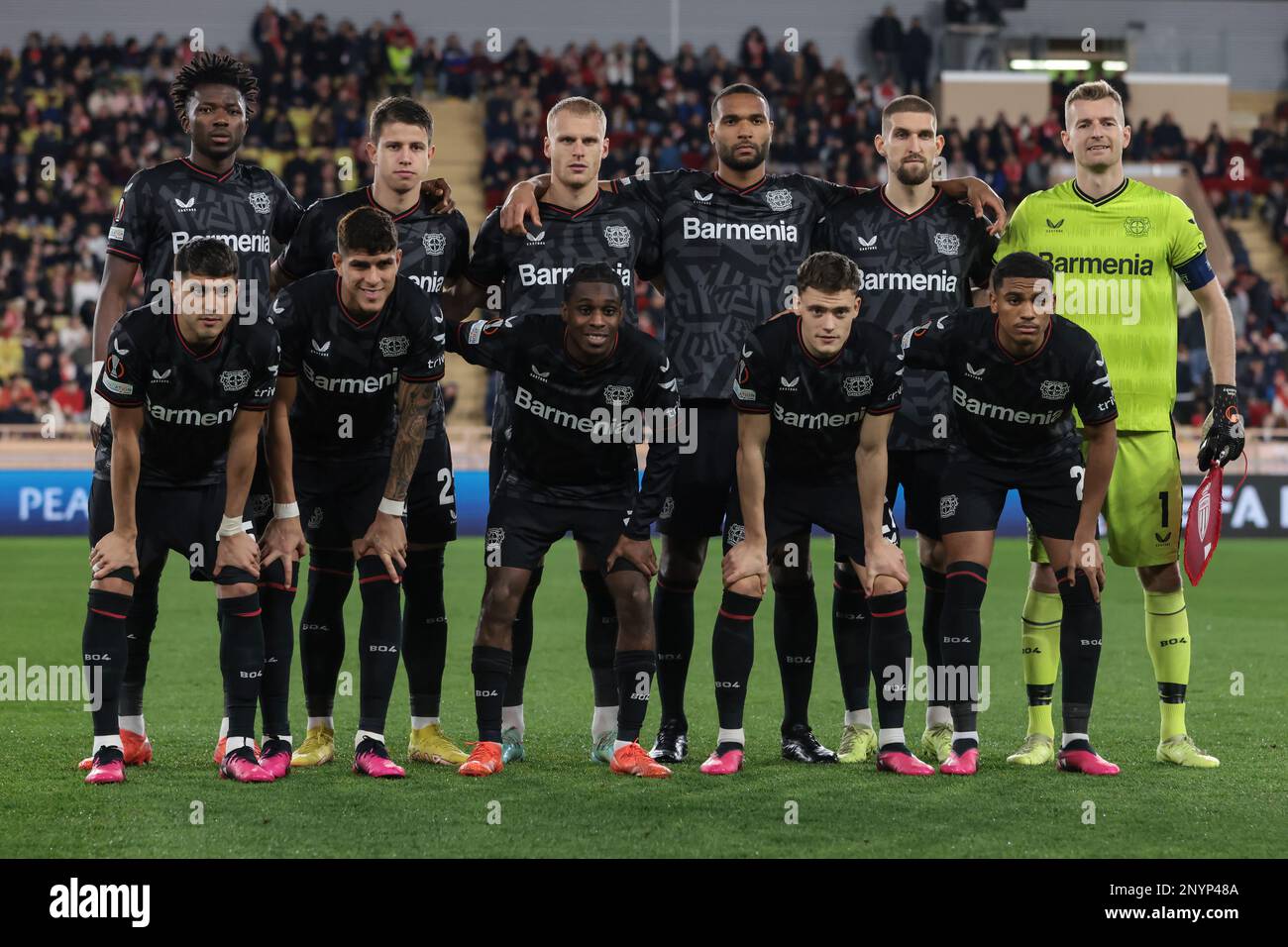 Monaco, Monaco, 23rd February 2023. The Bayer Leverkusen starting ...