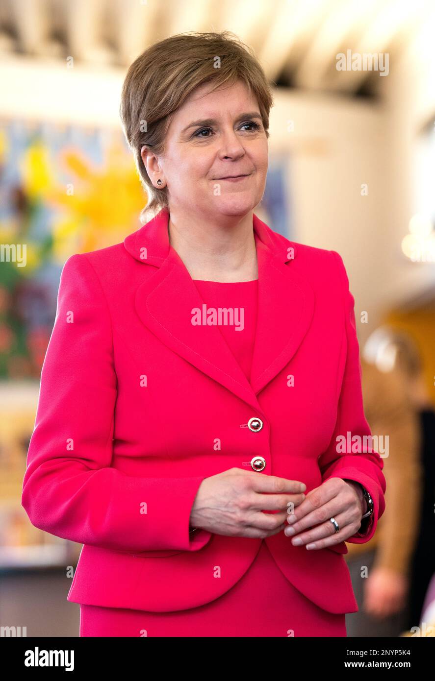 First Minister Nicola Sturgeon during a visit to Wester Hailes Library ...