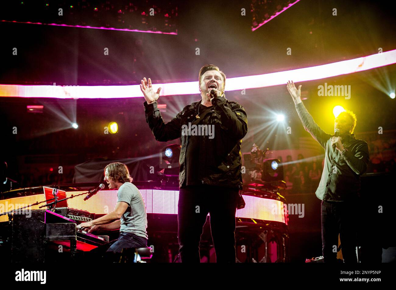 Russ Lee of NewSong performs during the 2014 Winter Jam Tour at the ...