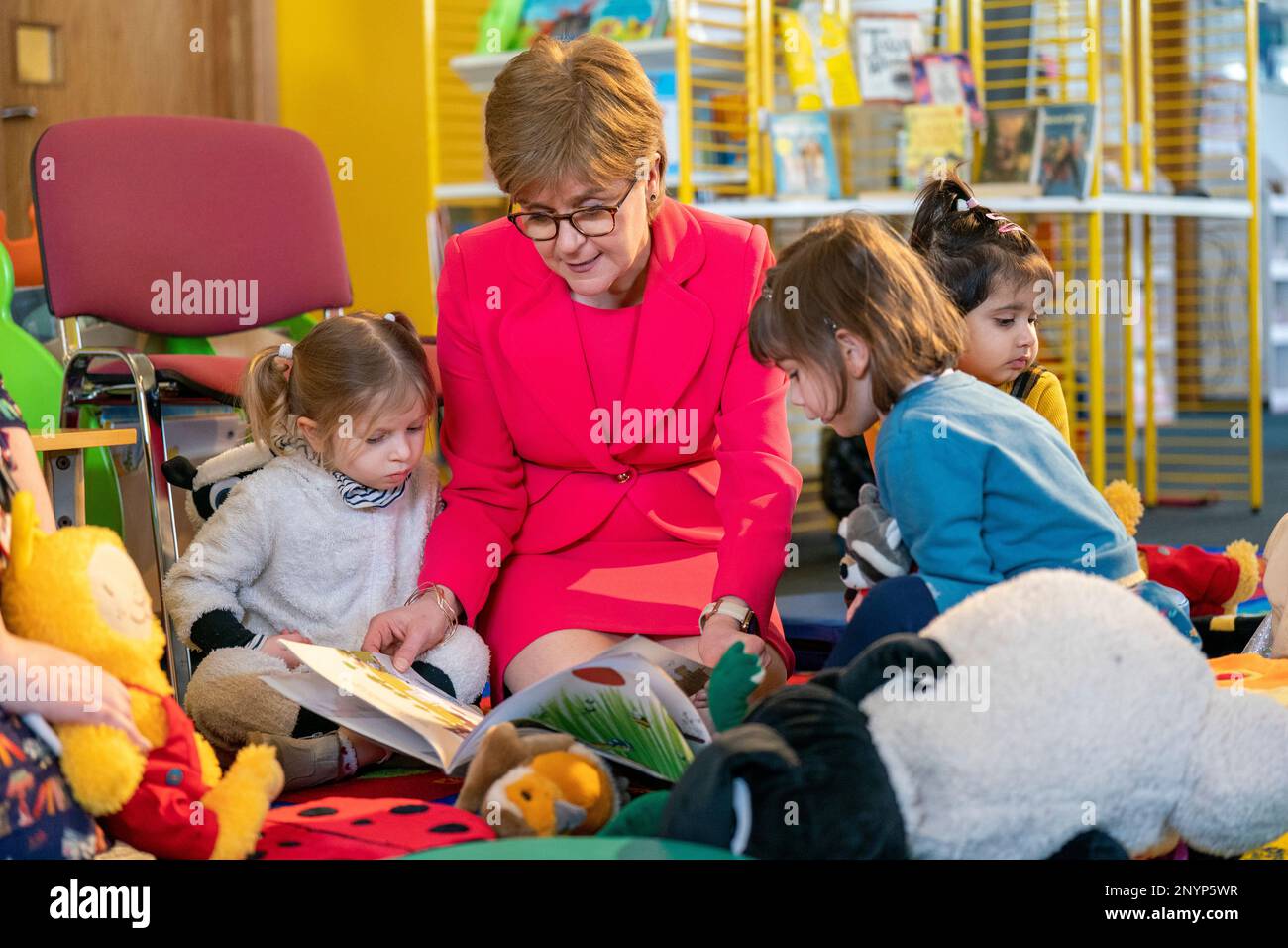 First Minister Nicola Sturgeon during a visit to Wester Hailes Library ...