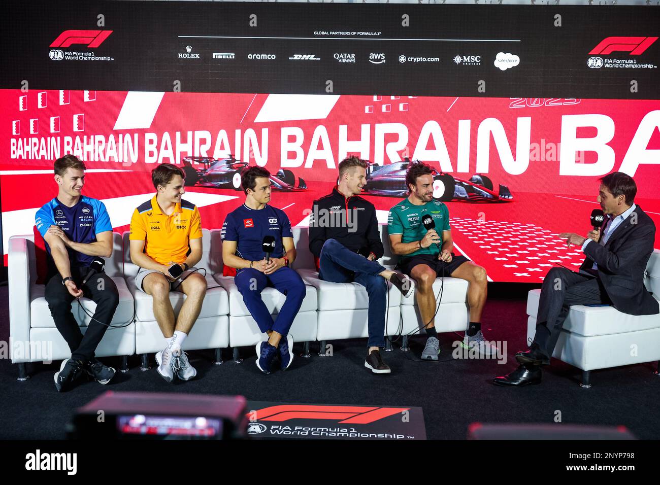 Press conference: SARGEANT Logan (usa), Williams Racing FW45, PIASTRI Oscar (aus), McLaren F1 ...
