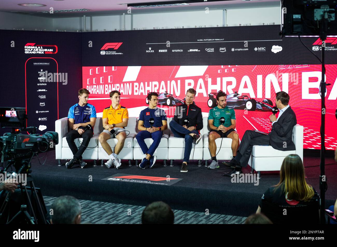 Press conference: SARGEANT Logan (usa), Williams Racing FW45, PIASTRI Oscar (aus), McLaren F1 ...