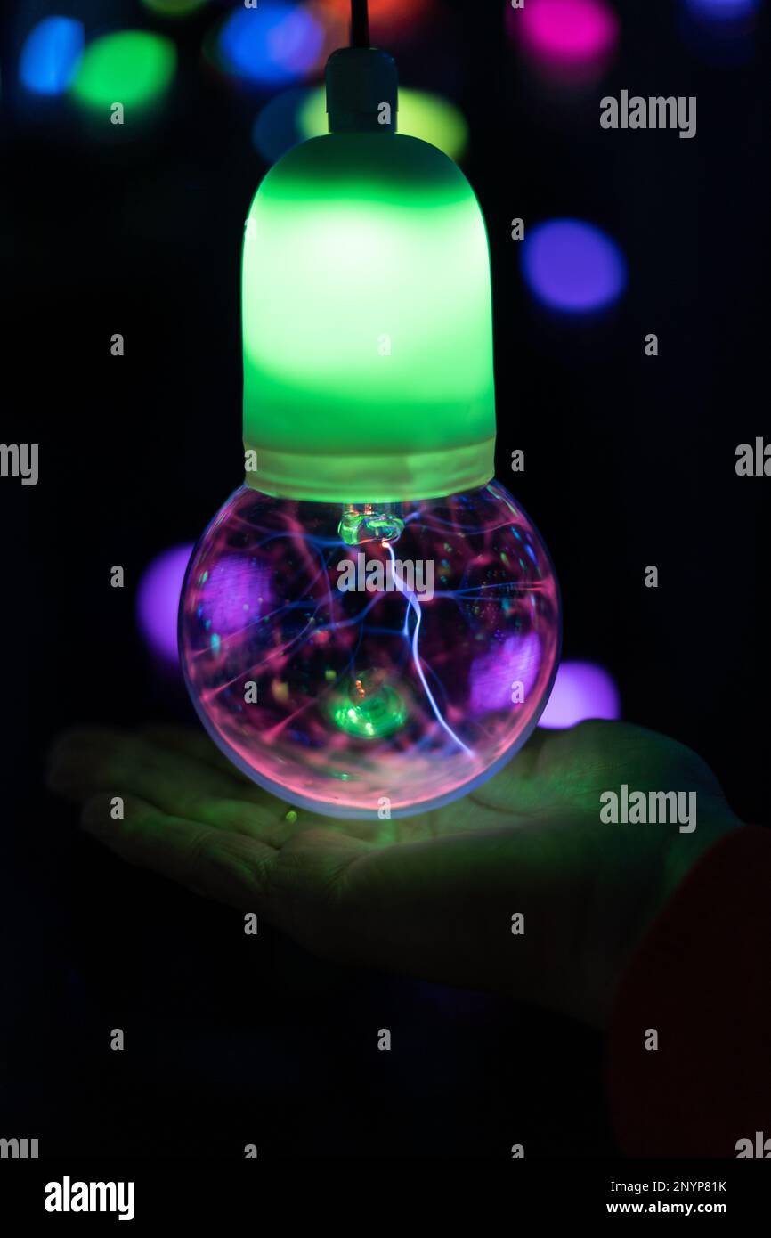 Electrostatic Ball Induction Glow Ball Plasma Ball Purple Light Science ...