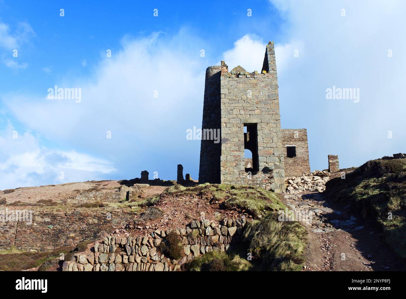 The abandoned tin mine, Wheal Coates, near St. Agnes, Cornwall, UK ...