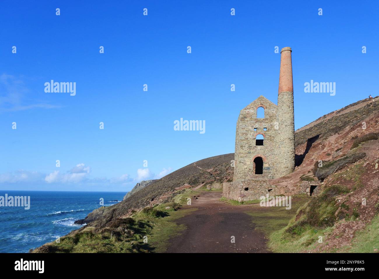The abandoned tin mine, Wheal Coates, near St. Agnes, Cornwall, UK ...