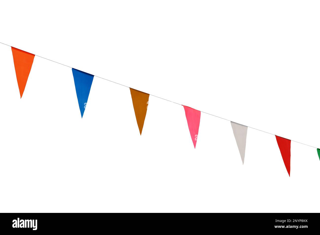 party flags isolated on white background Stock Photo - Alamy