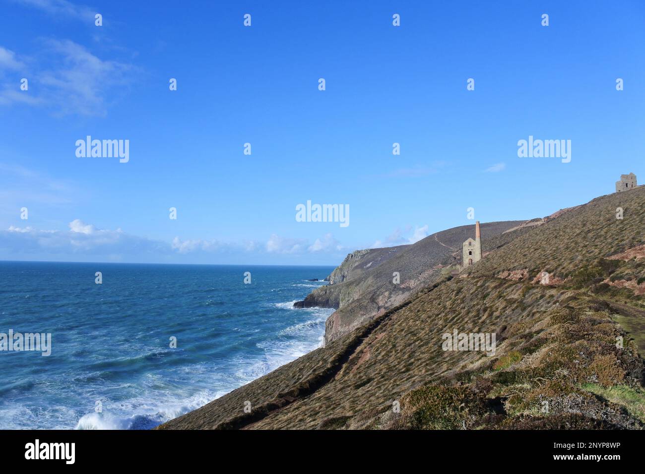 The abandoned tin mine, Wheal Coates, near St. Agnes, Cornwall, UK ...