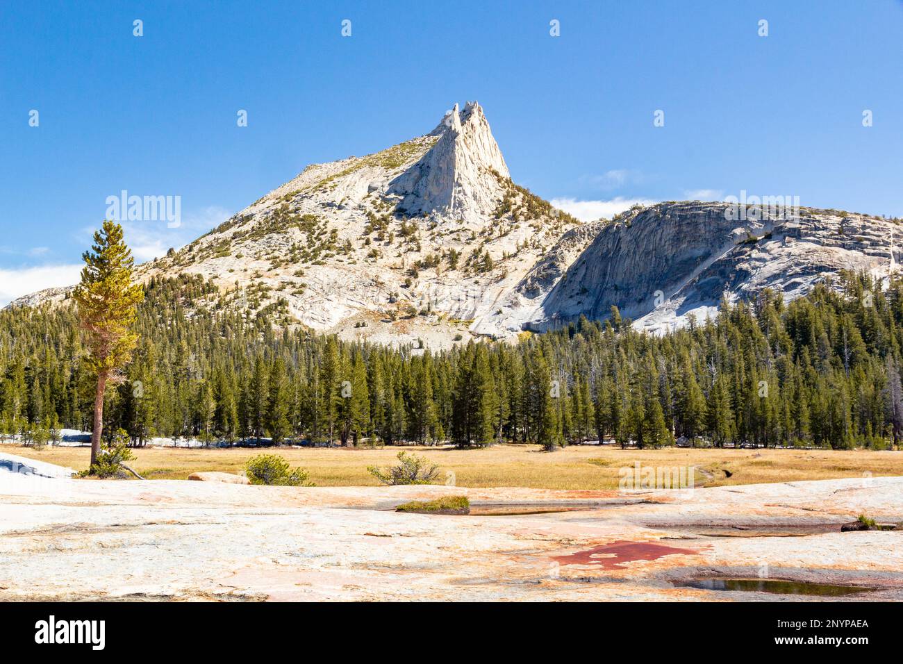 Cathedral peak mountain in Yosemite Stock Photo - Alamy