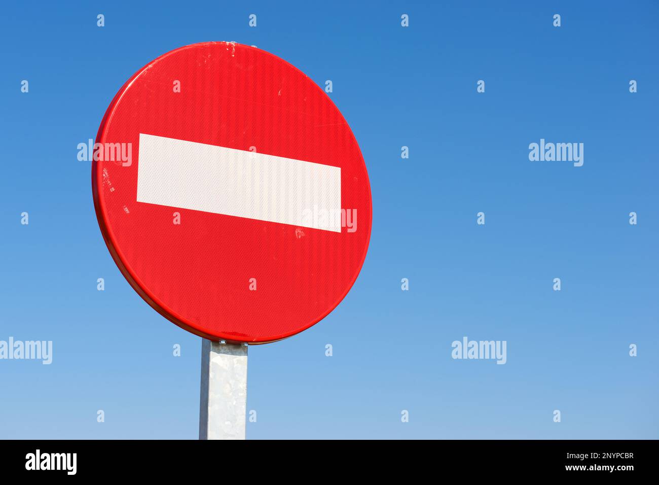 European sign indicating traffic direction prohibited Stock Photo - Alamy