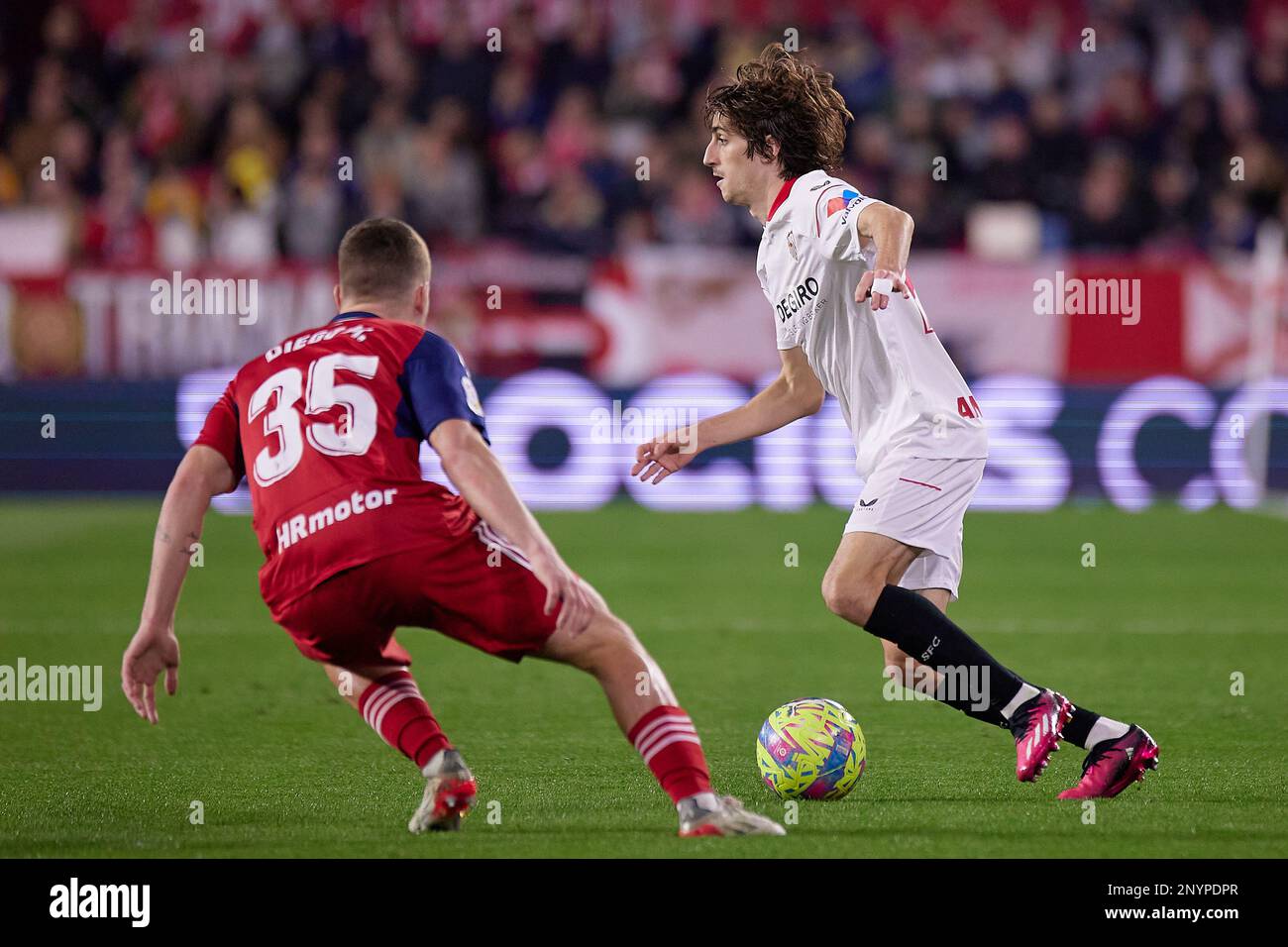 Seville, Spain. 26th, February 2023. Bryan Gil (25) of Sevilla FC seen ...