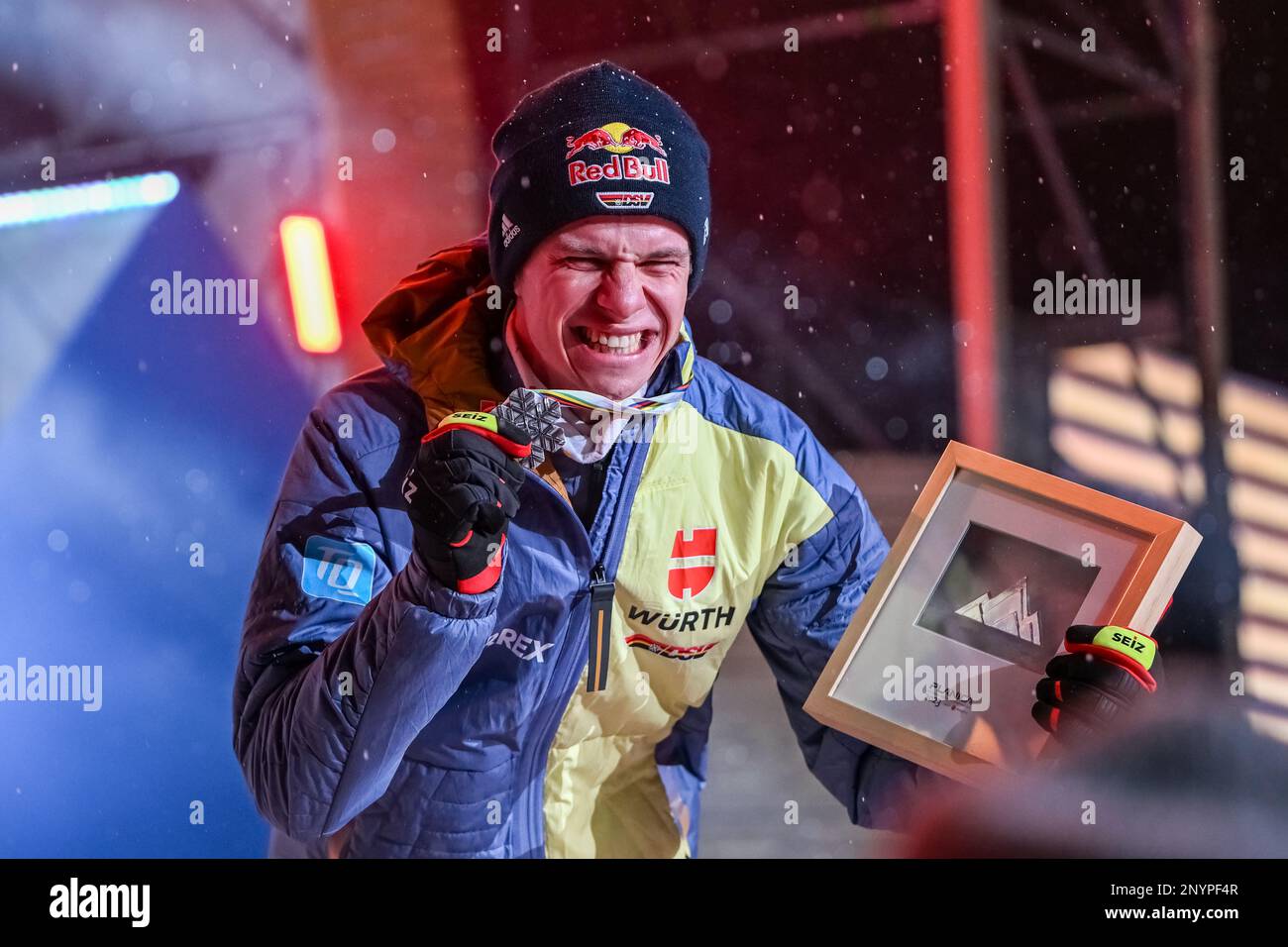 Planica, Slovenia. 01st Mar, 2023. Andreas Wellinger, of Germany, poses ...