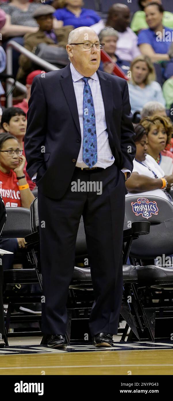 June 9, 2017: Washington Mystics Head Coach Mike Thibault during a WNBA ...