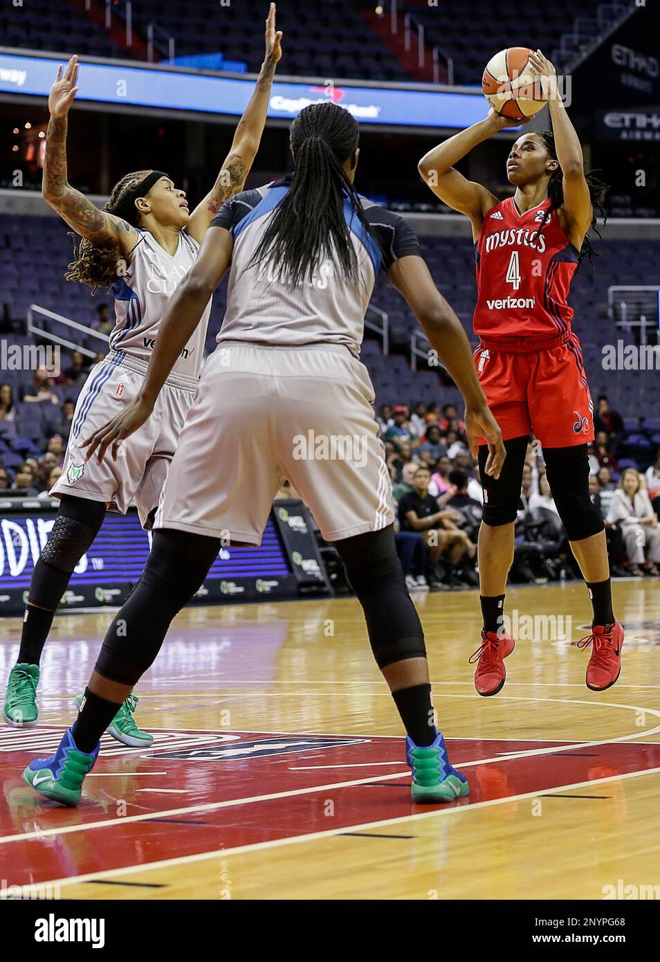 June 9, 2017: Washington Mystics G #4 Tayler Hill takes a jump shot ...