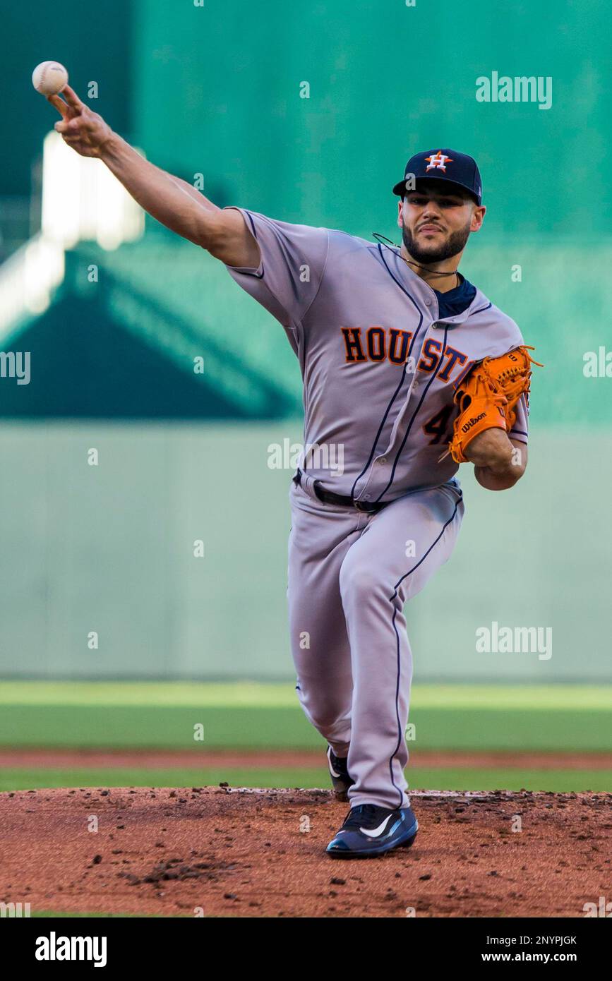 June 08, 2017: Lance McCullers Jr. #43 of the Houston Astros pitches ...
