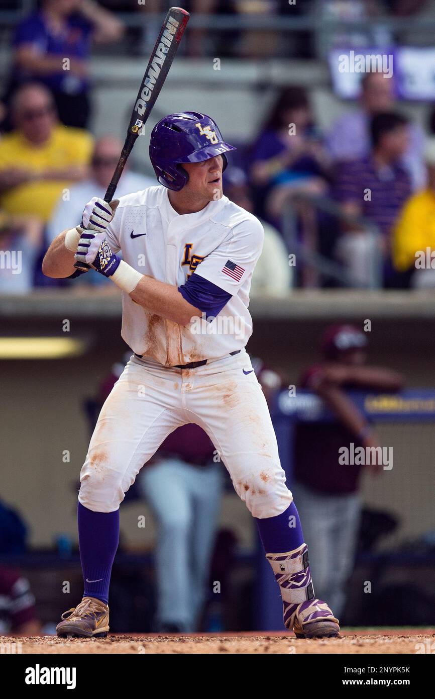 BATON ROUGE, LA - JUNE 02: LSU Tigers infielder Nick Coomes (13) bats ...