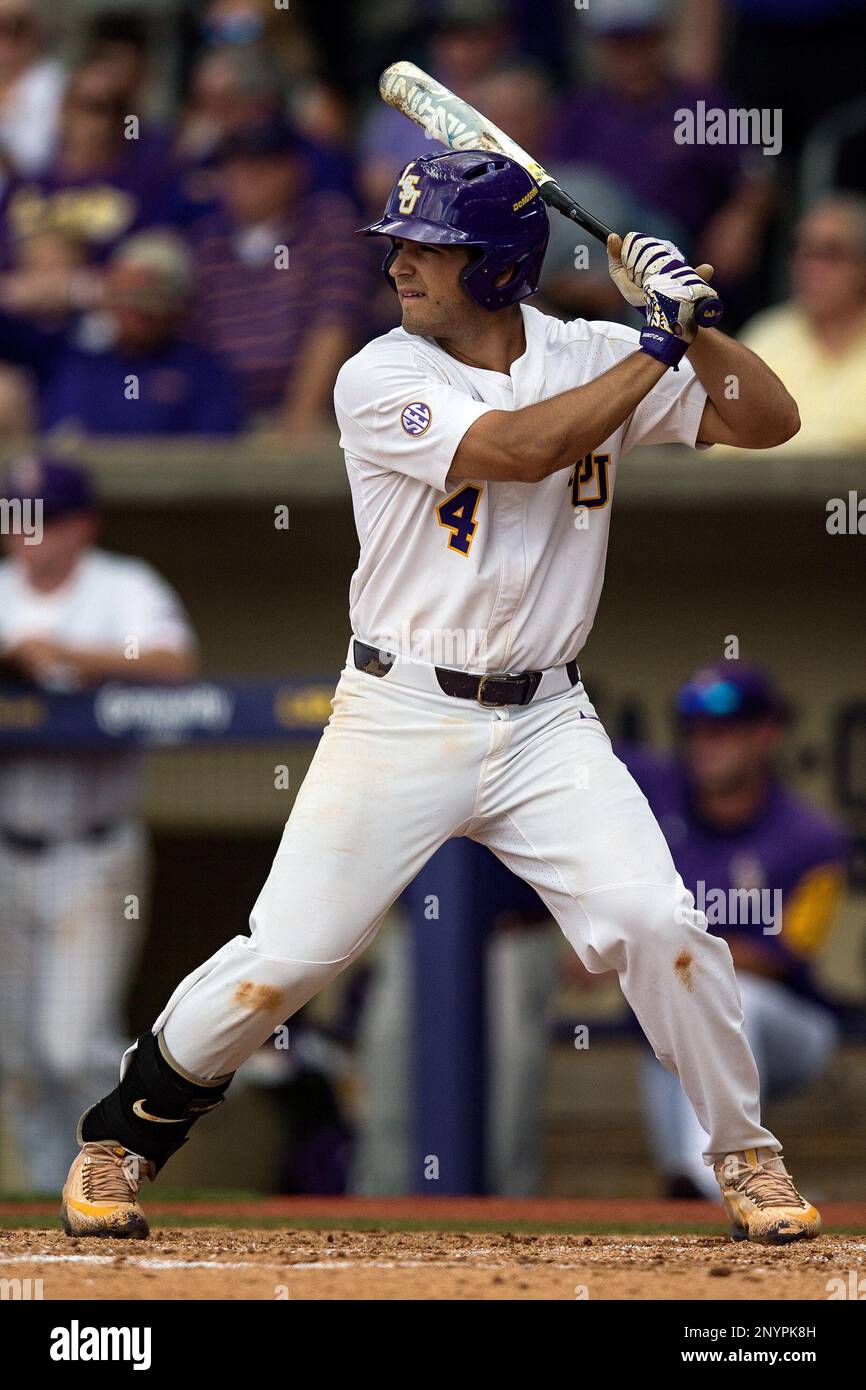 BATON ROUGE, LA - JUNE 02: LSU Tigers infielder Josh Smith (4) bats ...